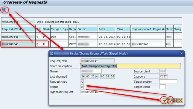 SAP Basis Basics Part 5. Reset SAP transport status | by sapbasisbasics | Medium