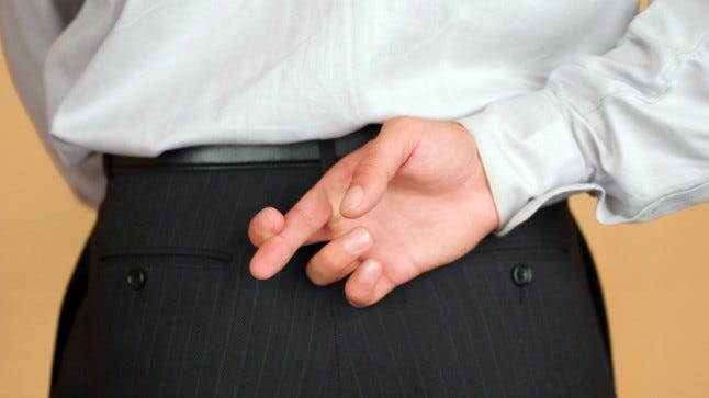 Crossing Fingers Behind Back Confirmed as White House Officials’ Legal ...