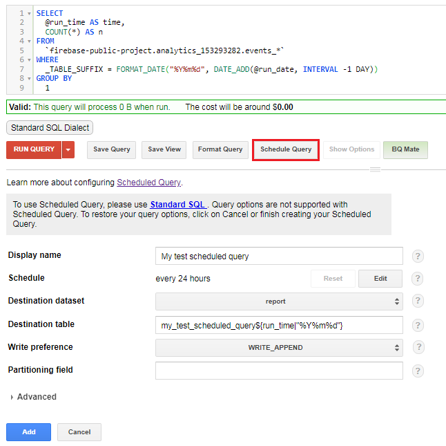 Запуск SQL-запросов по расписанию в BigQuery через Schedule Query | by ...