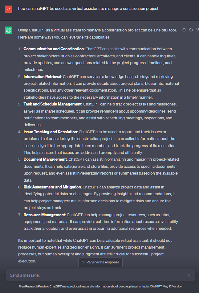 Using ChatGPT as a Virtual Assistant in your Construction project. / Learn Chat GPT (Beginner ...
