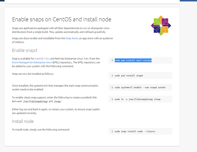 CentOS 使用 snapd 安装 NodeJS 版本 14 - HoneyMoose - Medium