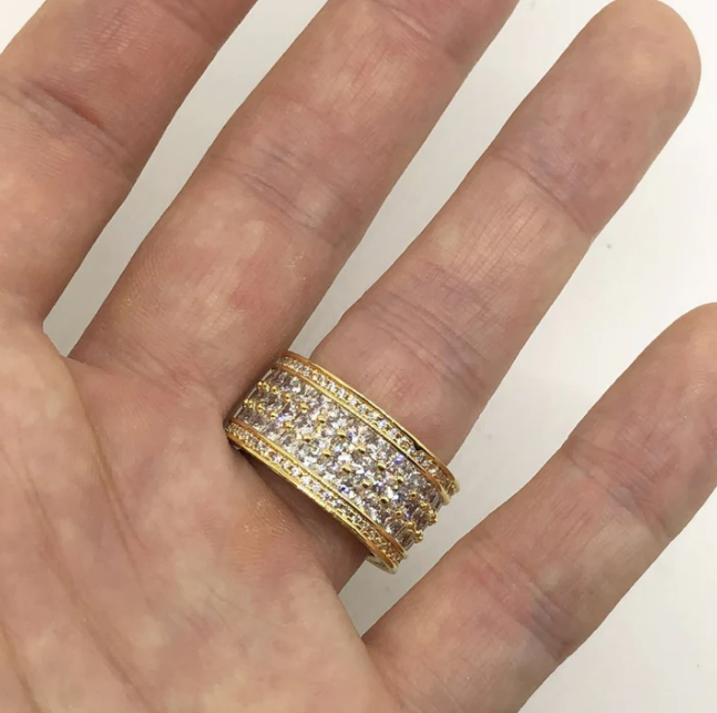 Order a Diamond iced out rings - Hip Hop Bling - Medium