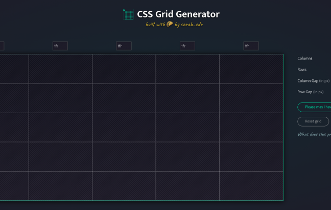 Tools of the trade: the CSS grid generator and the CSS selector explainer | by Daniel — JS Craft ...