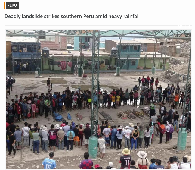 Deadly landslide strikes southern Peru amid heavy rainfall | by BB News ...