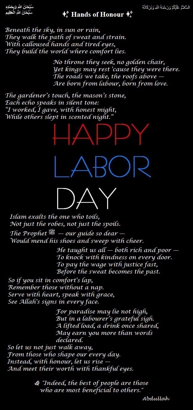 🌟 1st May — Labour Day 🌟. Respect is not a favour — it is their… | by Muhammad Adnan Butt | Apr ...