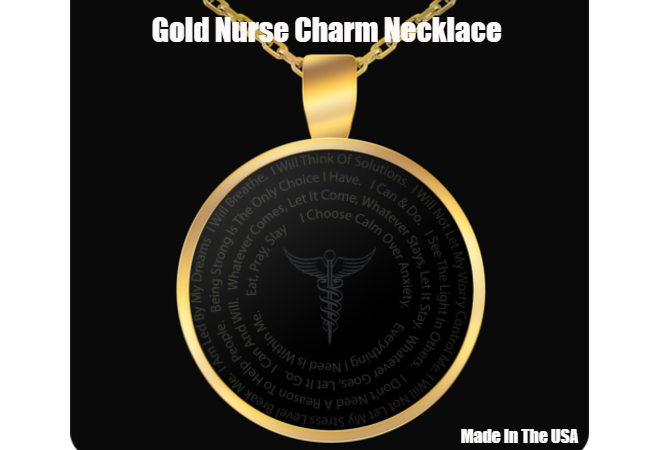 Gold RN Necklace | by Hard Working Nurse | Medium