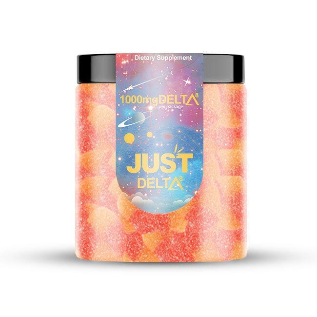 1000mg Delta 8 Gummies Exotic Peach - CBD Burst - Medium
