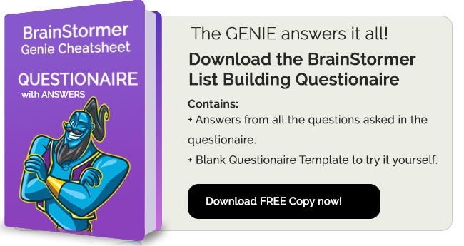 The Genie is back with answers — Email List Building Case Study — Log ...