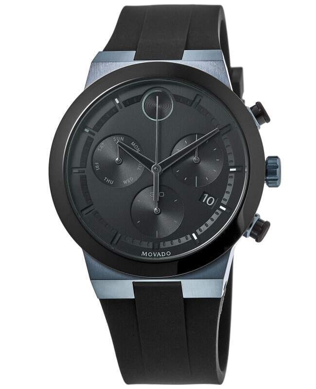 NEW MOVADO BOLD FUSION BLACK CHRONOGRAPH DIAL BLACK MEN’S WATCH 3600713 ...