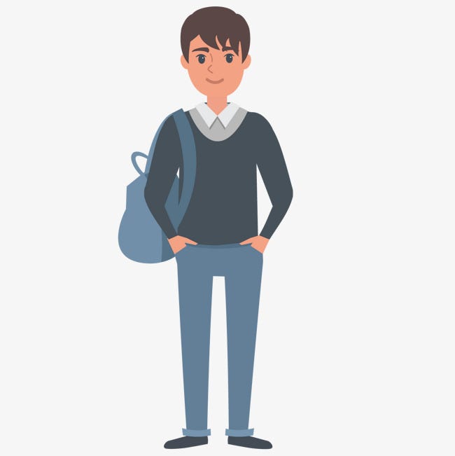 Cartoon High School Senior