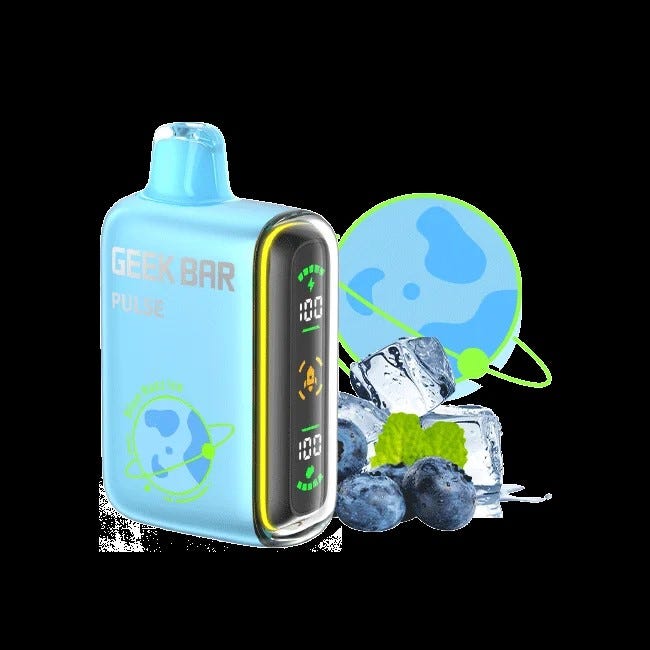 Blue Razz Ice Geek Bar Pulse 15000 Puffs Disposable Vape - Greekbarofficial - Medium