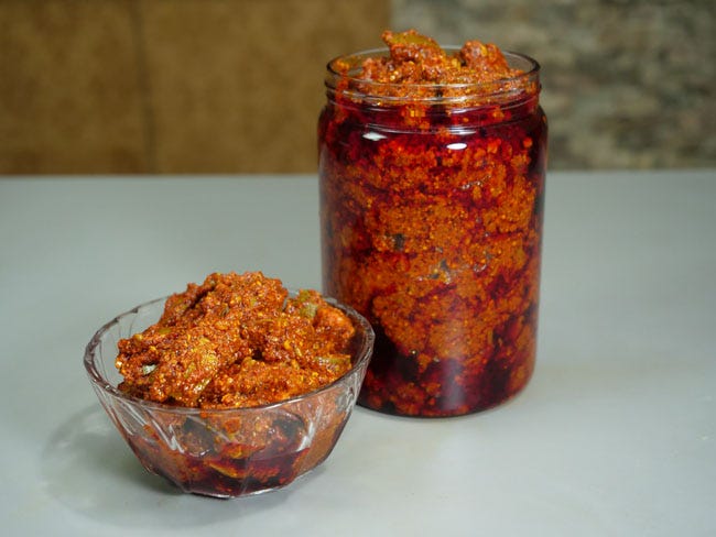Homemade Mango Pickle Recipe. Mango pickle, also known as “aam ka… | by Harshal | Medium