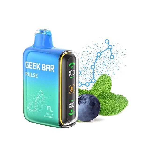 Blue Mint Geek Bar Pulse 15000 Puffs Disposable Vape - Greekbarofficial ...