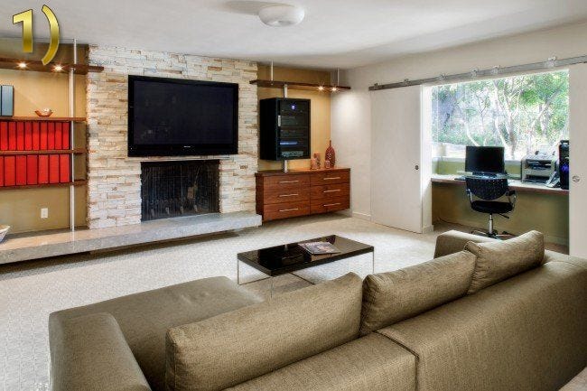 5 type of #TV setup ideas you can adopt for your living room. 1)Rolling ...
