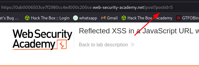 Portswigger Lab Reflected Xss In A Javascript Url With Some Characters Blocked By Deusx Medium