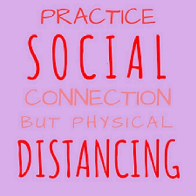 ‘Physical’ not ‘Social’ distancing — A psychologically informed ...