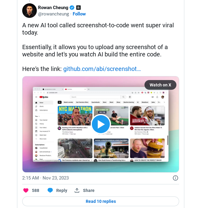 Innovative App Transforms Screenshots into Functional Code | by Abe Bellini | Nov, 2023 | Medium