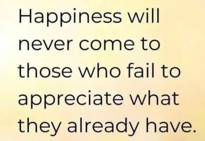 Respect what you have instead of crying for the things you don’t have ...