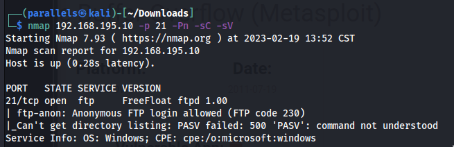 Buffer Overflow Practice FreeFloat REST FTP 1.0 | by Christopher Lia | Medium