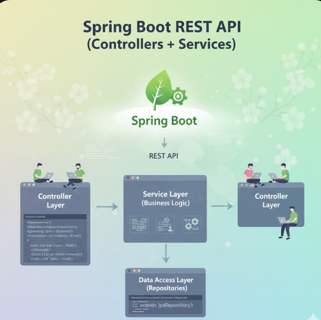 ⭐ Spring Boot REST API (Controllers + Services) — | by dolly | Stackademic