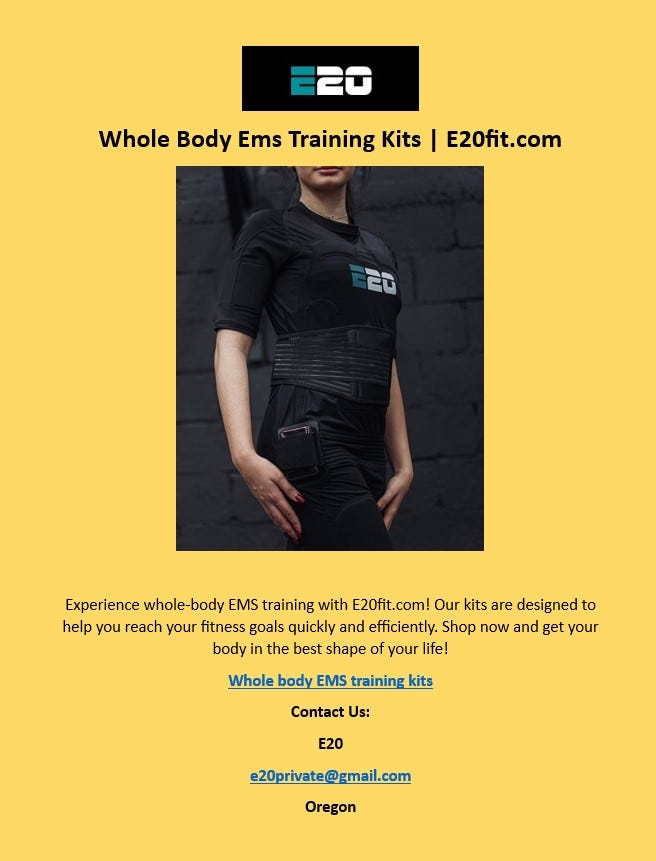Whole Body Ems Training Kits | E20fit.com - Efit - Medium