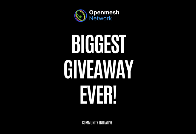 Openmesh Announces a Major Giveaway: 1 Million OPEN Tokens | by Openmesh | Medium