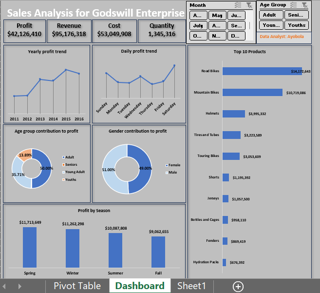 How I built my First Interactive Dashboard using Microsoft Excel | by ...
