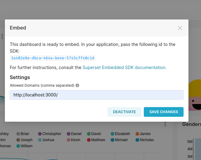 Superset Embedded Dashboard into your React/Next App | by Yeasin | Medium