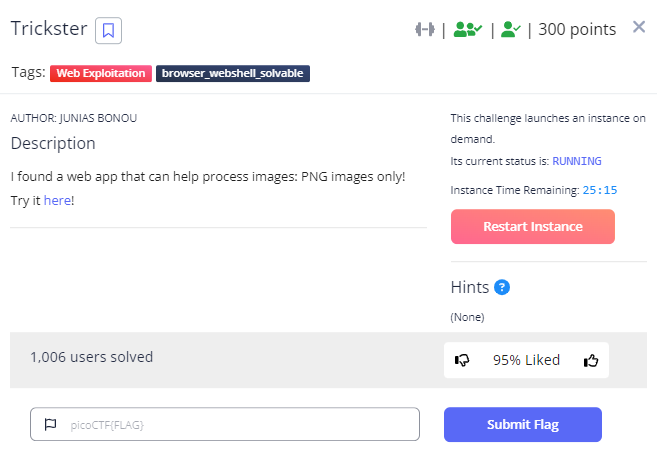 Trickster Web Exploitation Picoctf 2024 File Upload Vulnerbility Medium