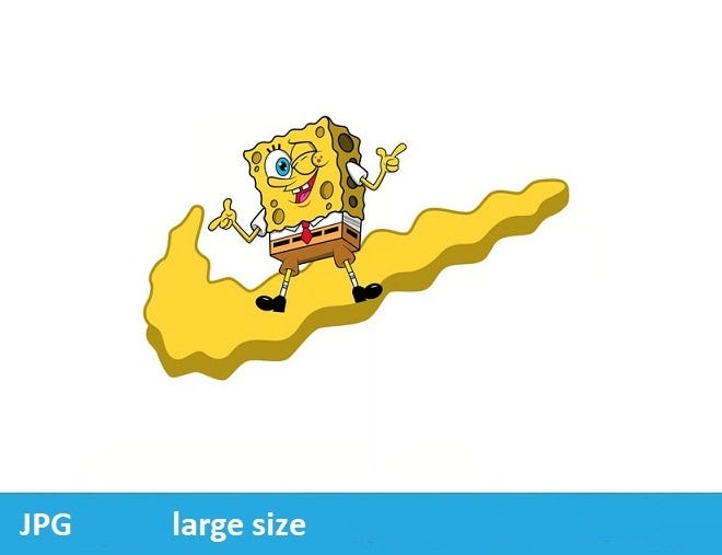 SpongeBob Nike jpeg image Cartoon Digital File - Jniemerka - Medium