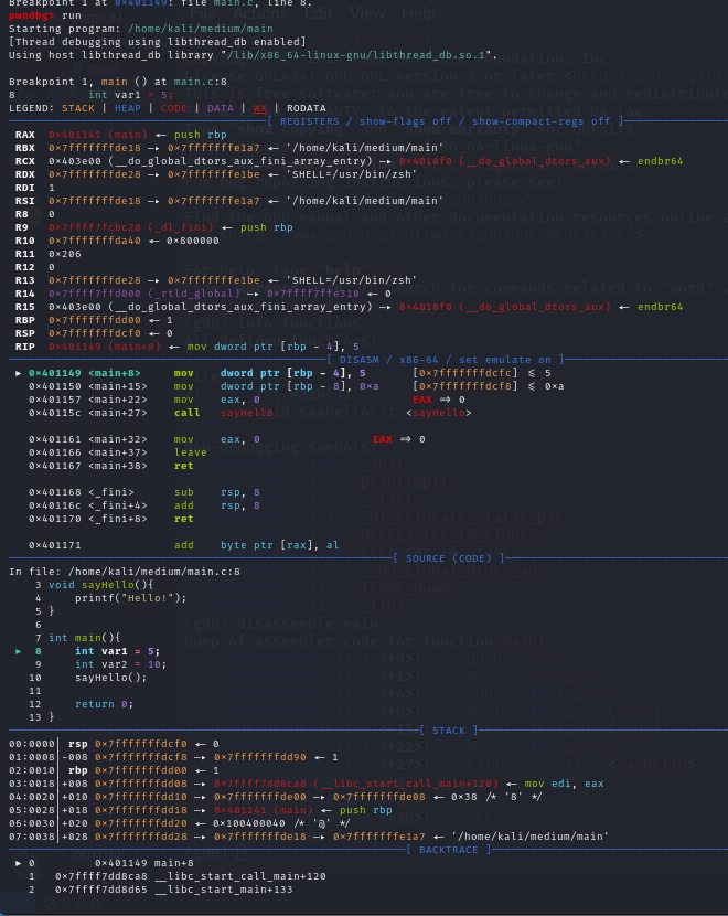 Getting Started with pwndbg (Without Getting Lost) | by Tvrpism | Medium