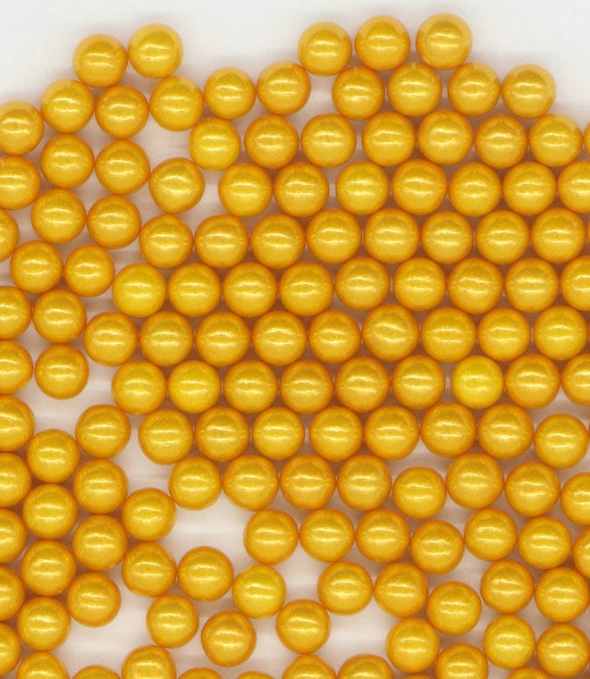 Gold Sprinkles 8mm Pearl - bakerydeco - Medium
