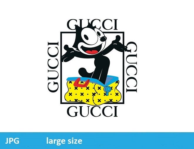 Felix The Cat Gucci jpeg image Cartoon Digital FileFelix The Cat Gucci ...