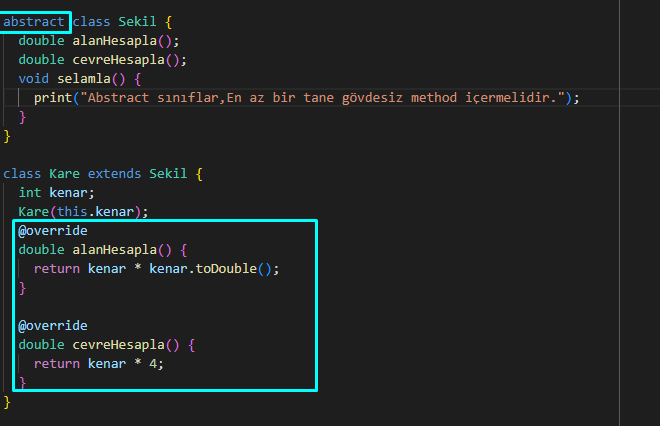 Dart Abstract ,Interface Sınıf ve Methodlar | by Teknolog | Medium