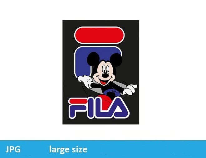 Mickey Mouse Fila jpeg image Cartoon Digital File - Jniemerka - Medium