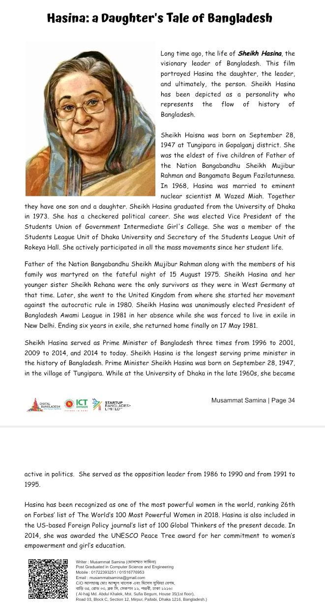 Hasina: a Daughter’s Tale of Bangladesh - Musammat samina - Medium