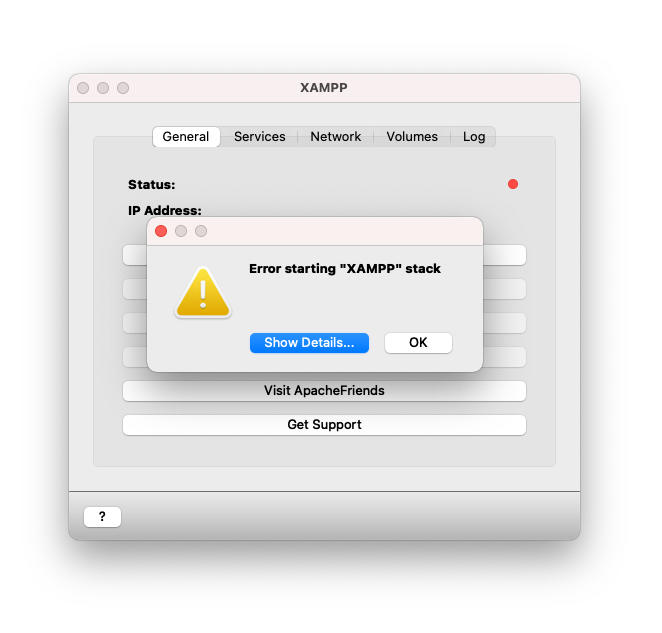Como resolver o erro "cannot calculate MAC address: signal killed" com servidor XAMPP no MAC OS ...