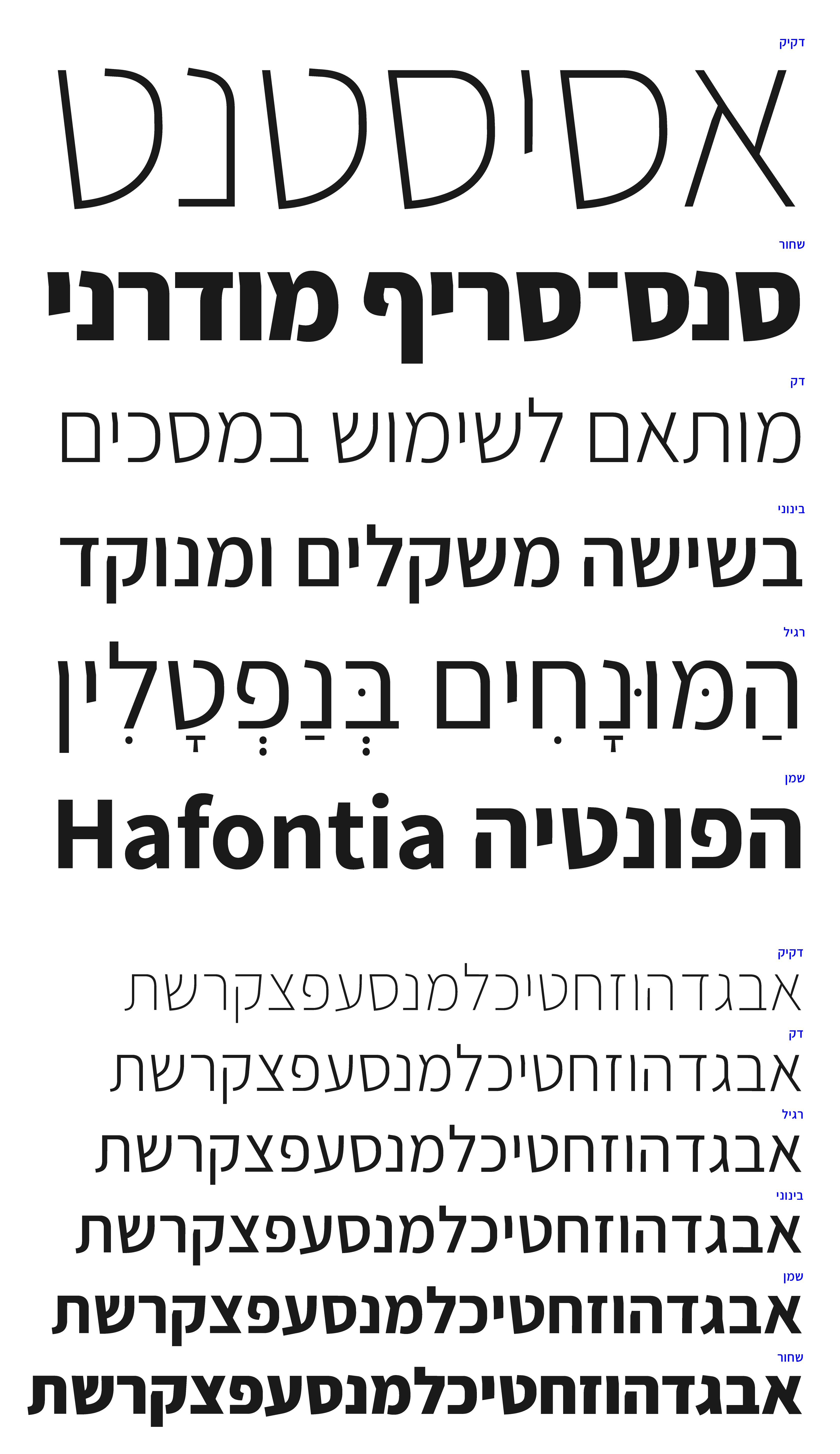 Hebrew Fonts