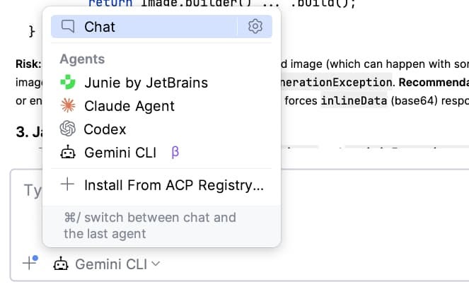 How to Integrate Gemini CLI with Intellij Idea Using ACP | by Guillaume ...