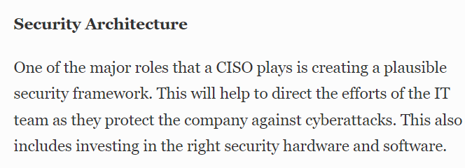 What is the Role of the CISO? - Rupen Patel - Medium