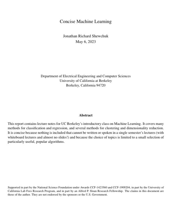 Concise Machine Learning | by Chinou Gea | Medium