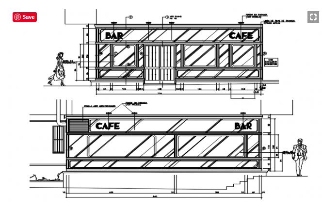 Drawing of Cafe design with dimension in dwg file | by Cadbull Cadbull ...