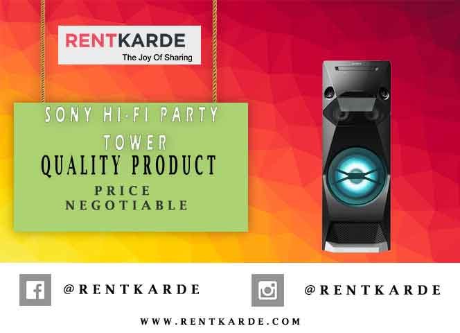 Rent this amazing Sony Hi-Fi Party Tower only on RentKarde | by ...