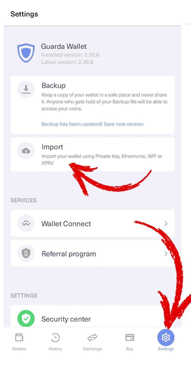 How to import a wallet with its private key? Instructions for the ...