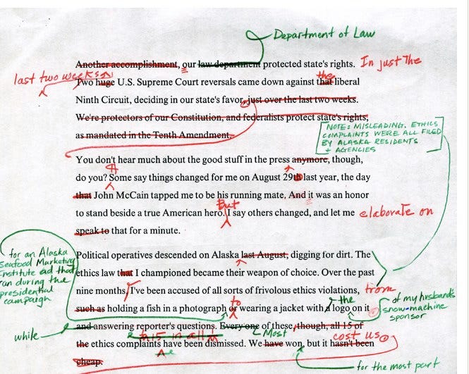 A Stern Edit of Sarah Palin’s Resignation Speech | by Choire Sicha ...