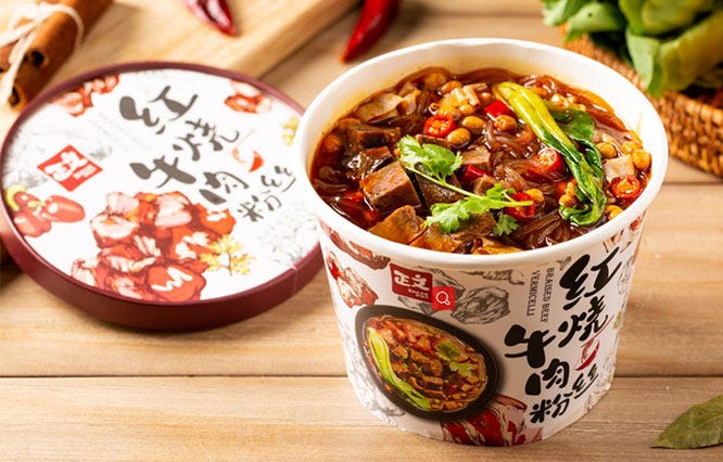 COLOR PACKAGING TRADITIONAL HOT AND SOUR FLAVOR INSTANT GLASS NOODLES ...