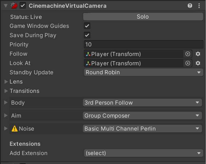 Cinemachine Virtual Camera. Let’s modify some basic settings… | by Eric Young | Medium