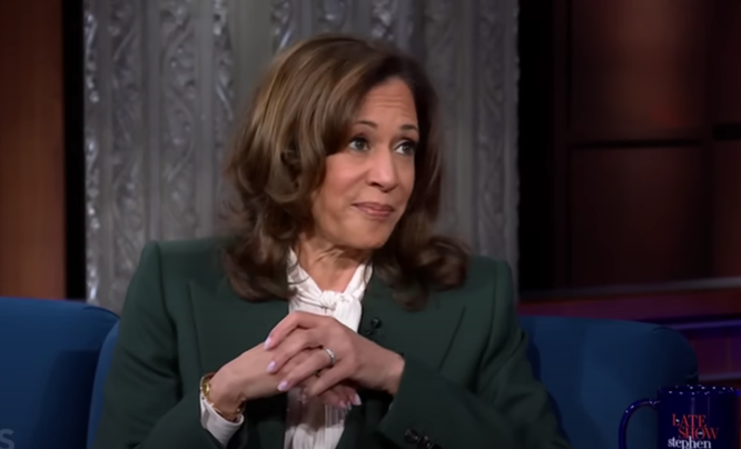 The Colbert Interview With Harris | by Fay Wylde | This America | Medium