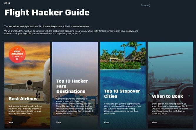 Kayak’s 2018 Flight Hacker Guide | by Alex Curylo | Medium