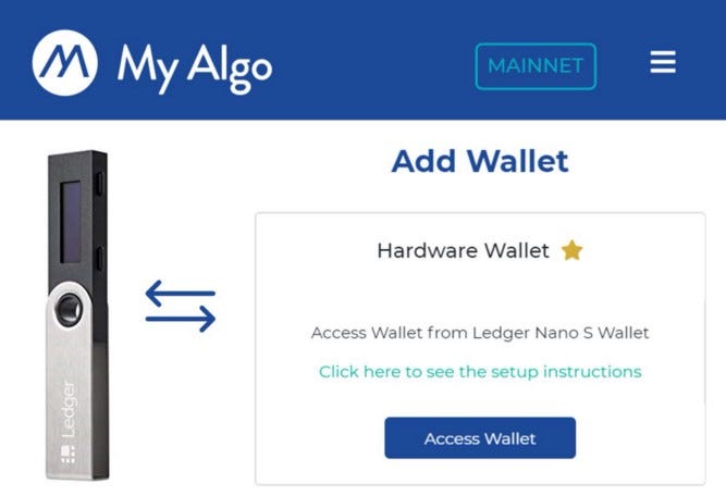 How To Manage ALGO Stored On A Ledger With MyAlgoWallet | by ...